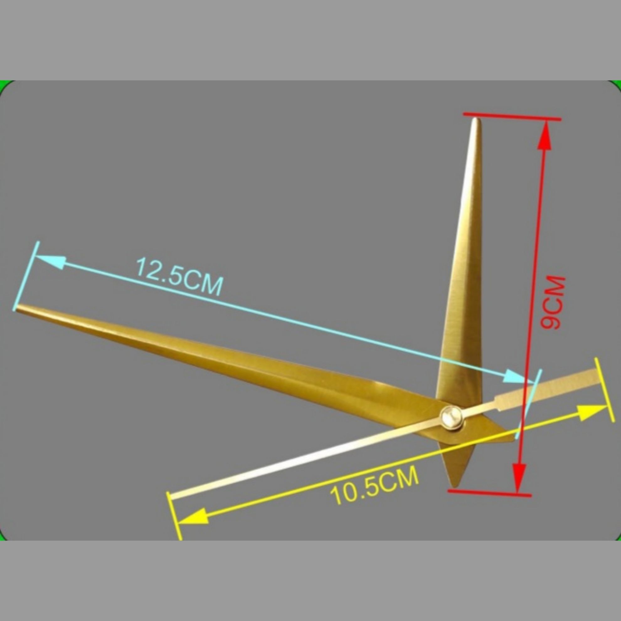 Arteria. Plain Clock Hands- Clock Needles - Small- Gold