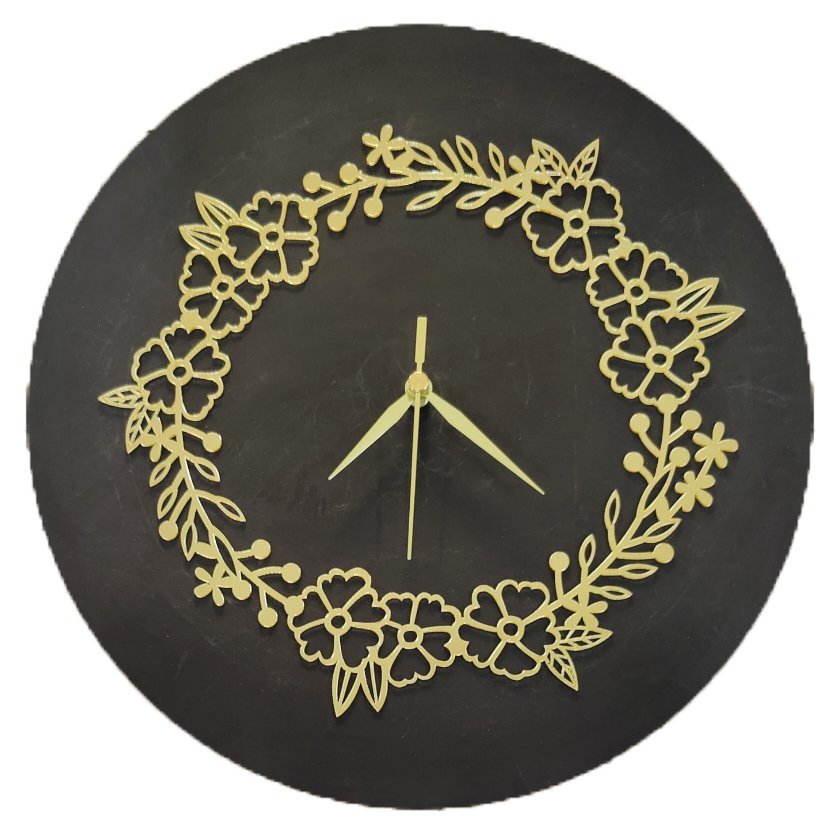 Arteria. Golden Acrylic Ring-30 for Clock- With 12" MDF Clock Base