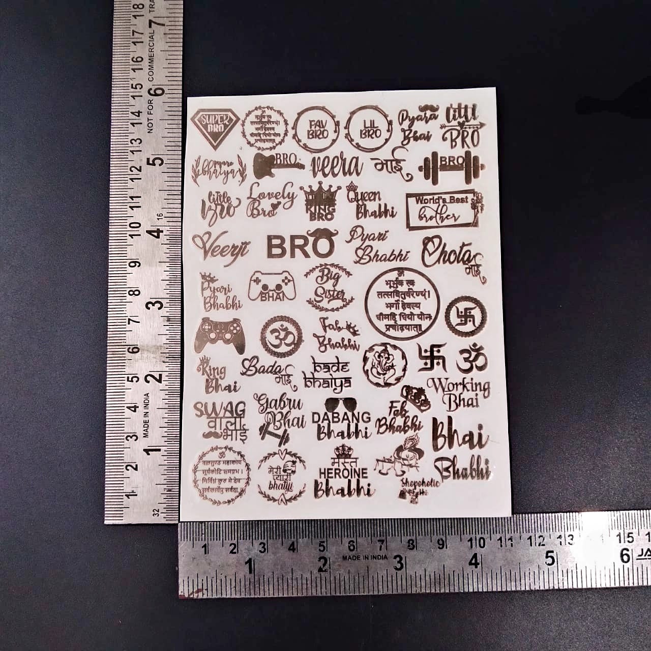 Arteria. Metal stickers Rakhi 3 Sheet A6- Minor Defects