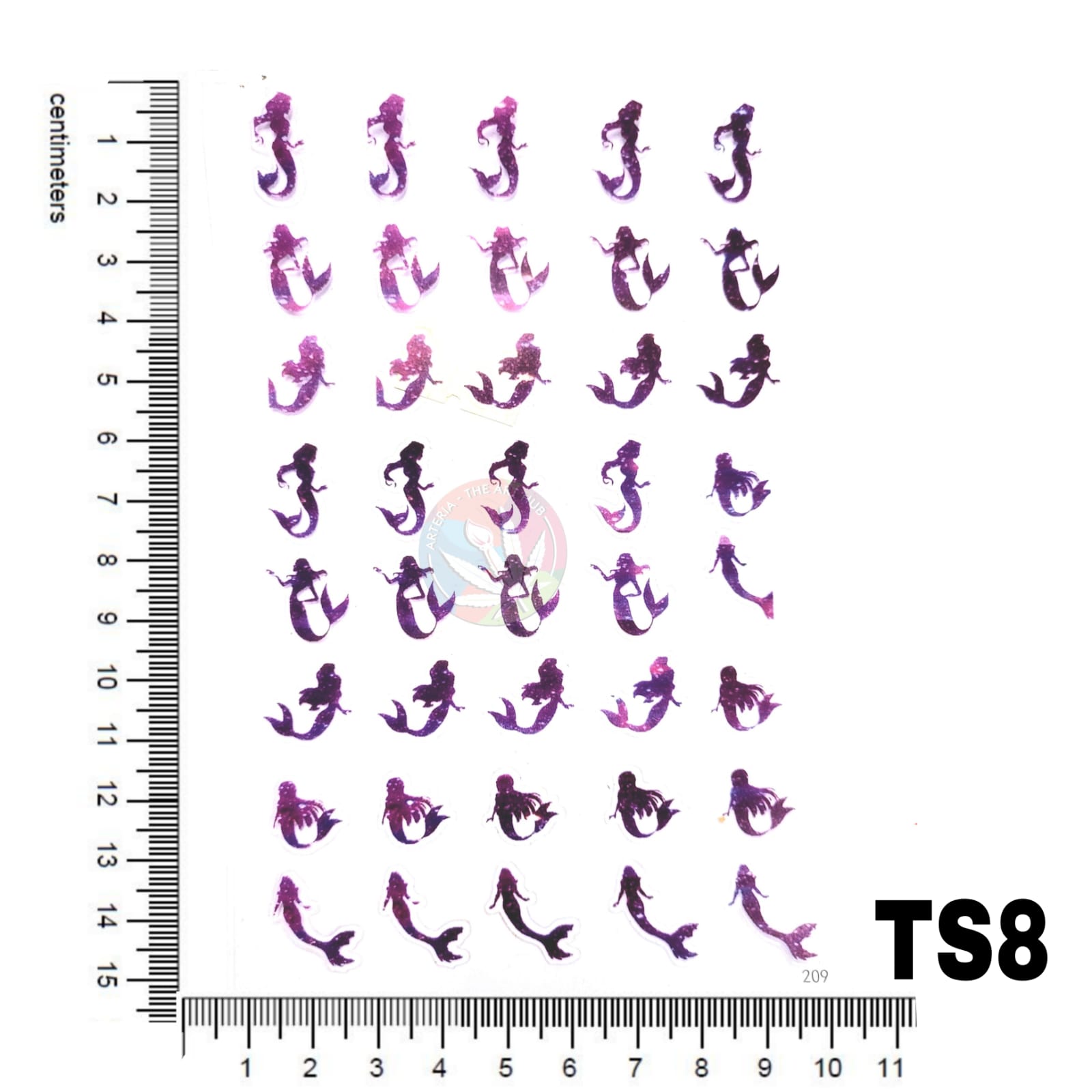 Arteria. Transparent Stickers Mermaids