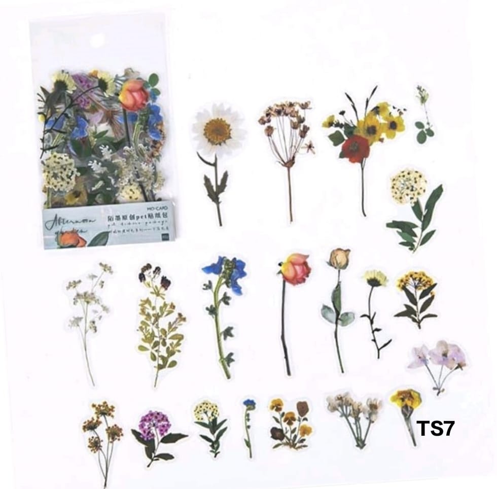 Arteria. Transparent Sticker Cutouts- Flowers