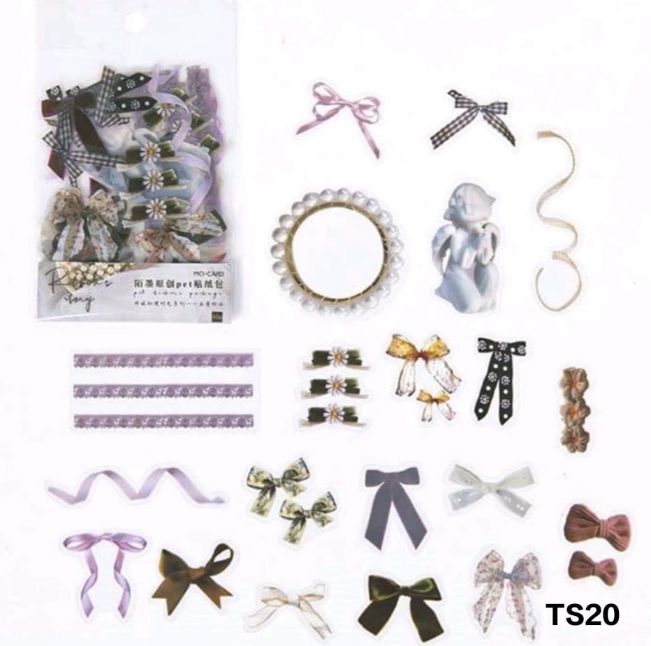 Arteria. Transparent Sticker Cutouts- Cute Bows