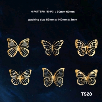 Arteria. Transparent Sticker Cutouts- Holographic Gold