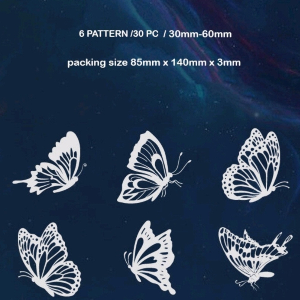 Arteria. Transparent Sticker Cutouts-Holographic Silver